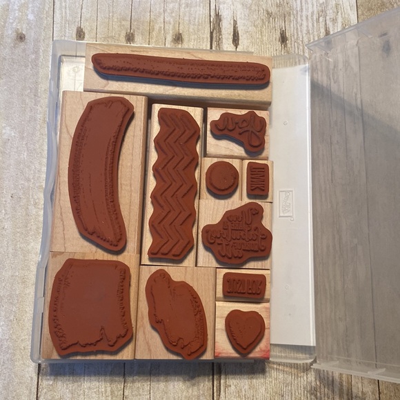 Stampin' Up! | Office | Stampinup Wood Stamp Set Work Of Art | Poshmark